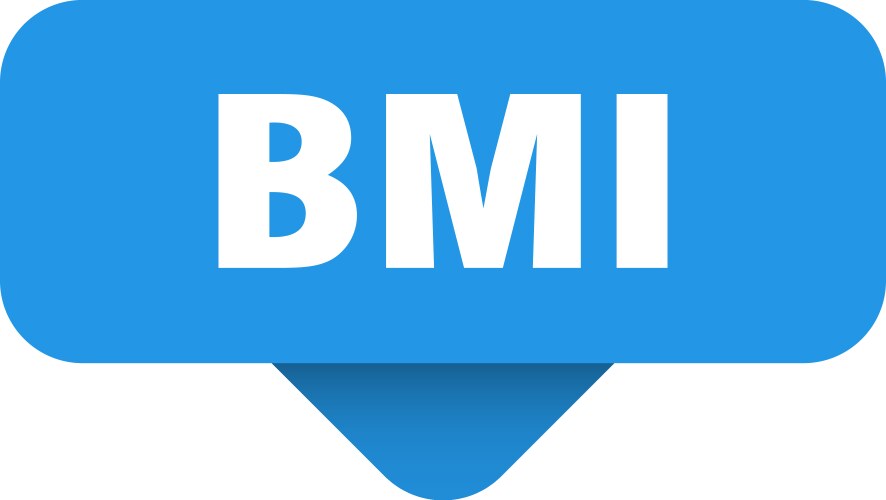 Bmi sticker sign on transparent background Vector Image