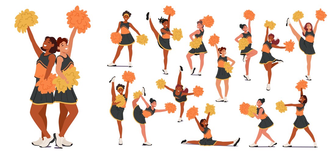 Cheerleader Elements Vector Images (over 570)