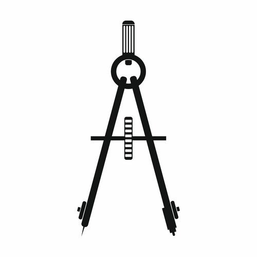Compass drawing tool Royalty Free Vector Image