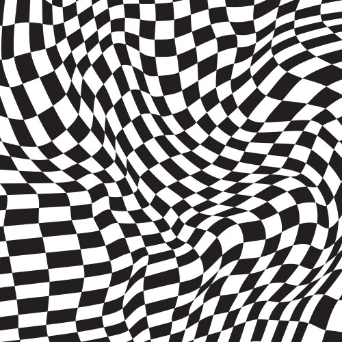 Retro distorted checkered background Royalty Free Vector