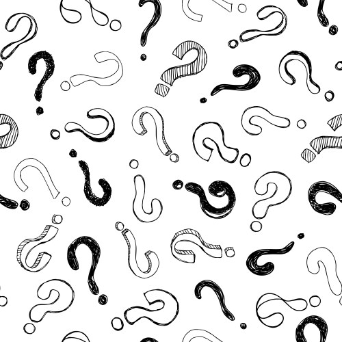 Question marks signs black seamless pattern Vector Image