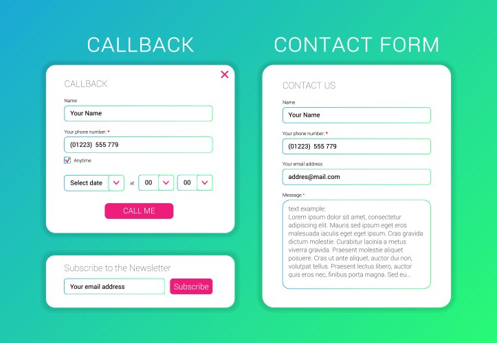 Contact Form Vector Images (over 6,500)