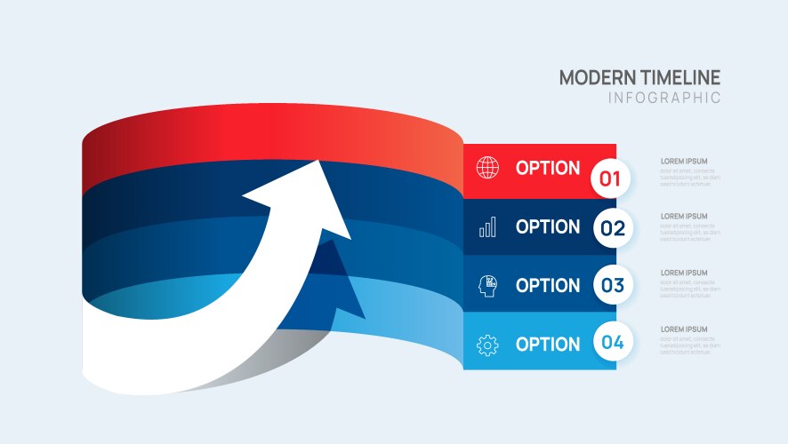 Infographic arrow diagram chart Royalty Free Vector Image