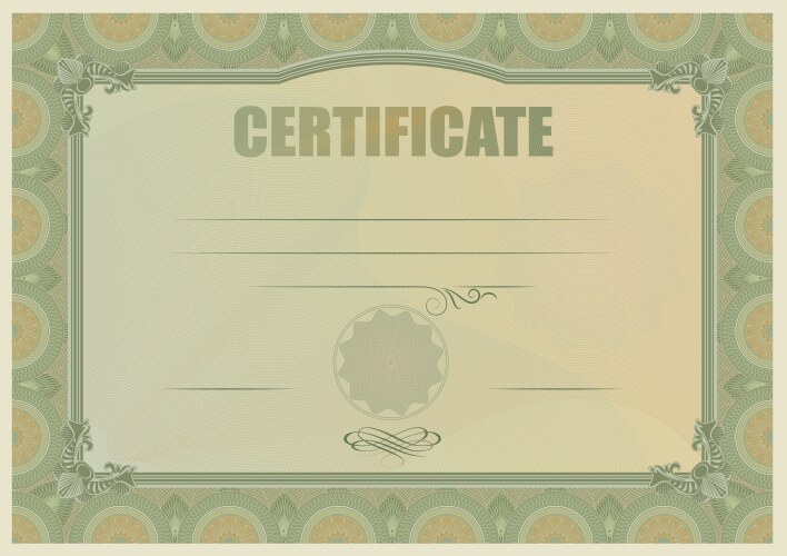 Vertical template of diploma Royalty Free Vector Image