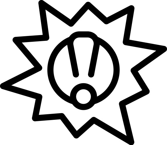 Simple exclamation mark icon Royalty Free Vector Image