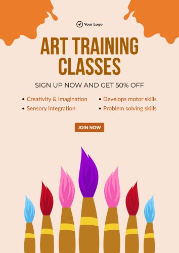 Sewing classes poster flyer Royalty Free Vector Image