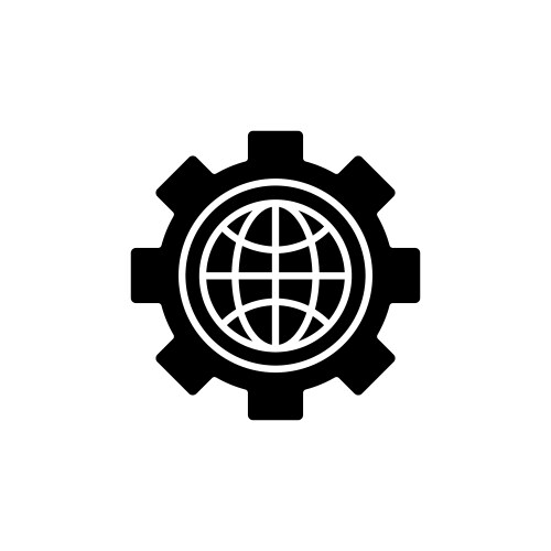 Globalization icon set world network trade symbol Vector Image