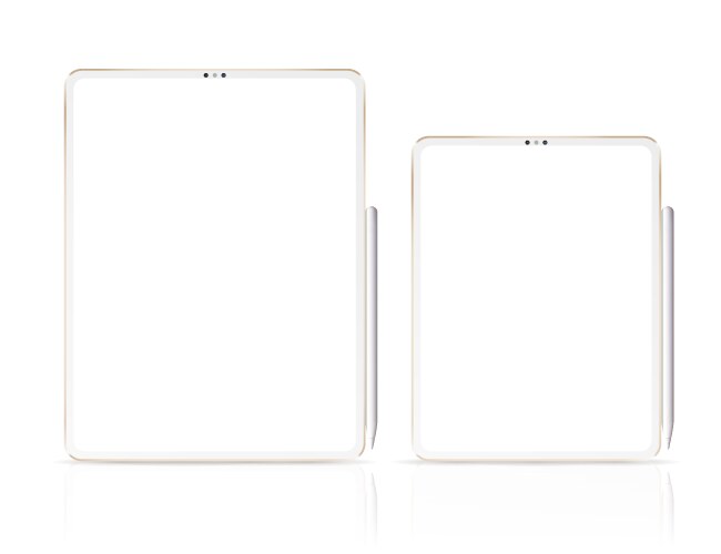 Outline line style of new version tablet Vector Image