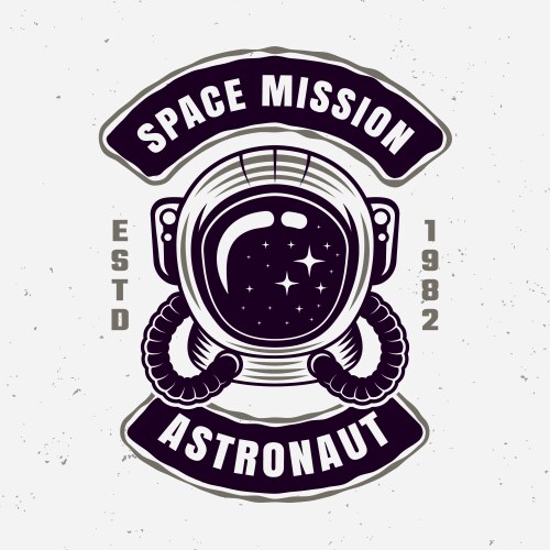 Astronaut in space - design for t-shirt Royalty Free Vector