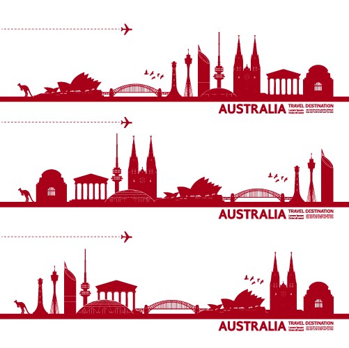 Australia travel destination Royalty Free Vector Image