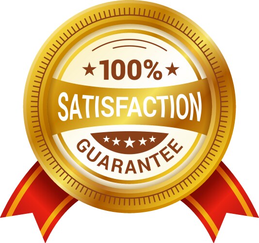 100 percent satisfaction guarantee Royalty Free Vector Image