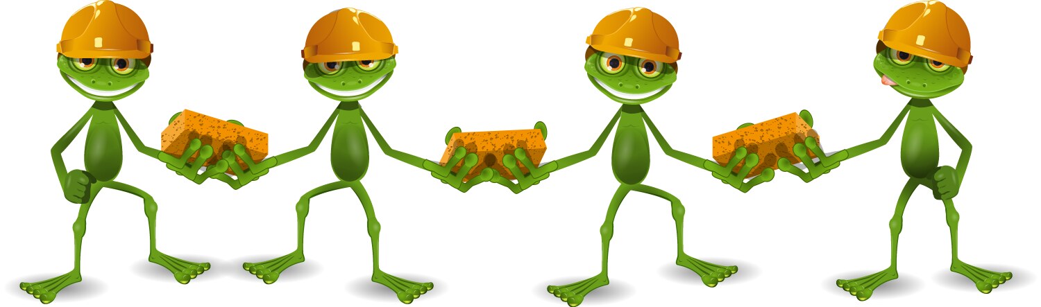 Frog security guard Royalty Free Vector Image - VectorStock