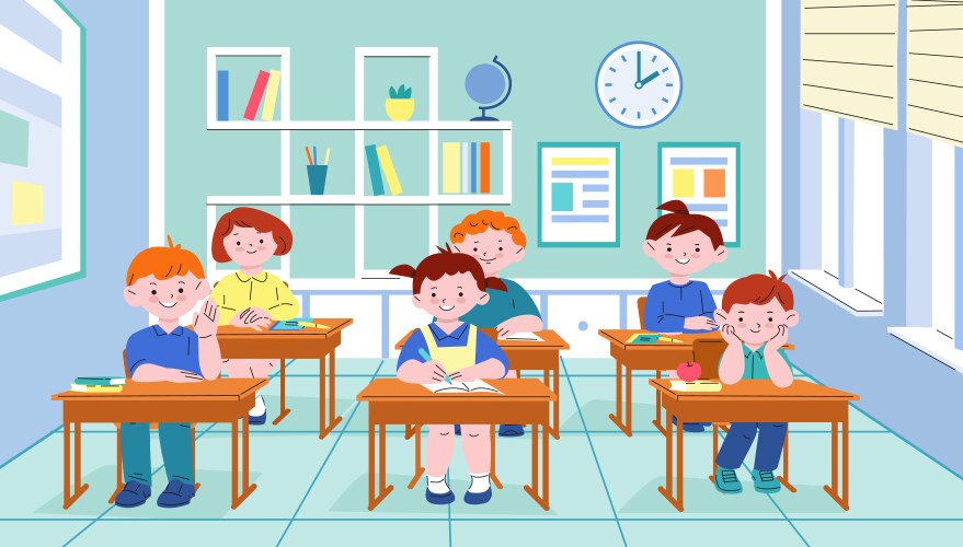 Classroom Students Cartoon