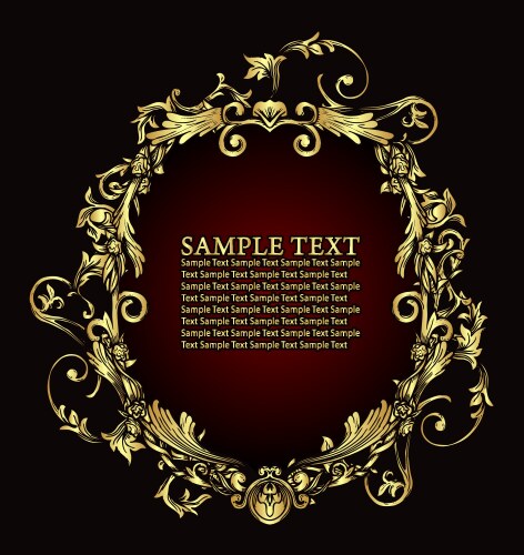 Gold vintage frame Royalty Free Vector Image - VectorStock