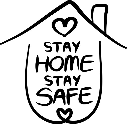 Stay safe stamp label on transparent Royalty Free Vector