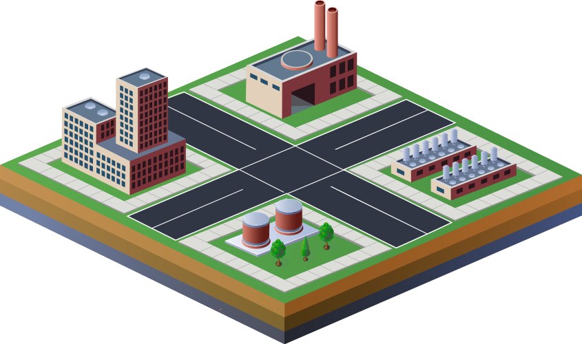 3d factory background Royalty Free Vector Image