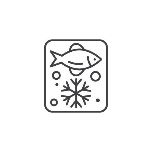 Frozen food icon set ice symbol Royalty Free Vector Image