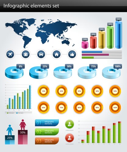Infographics collection Royalty Free Vector Image