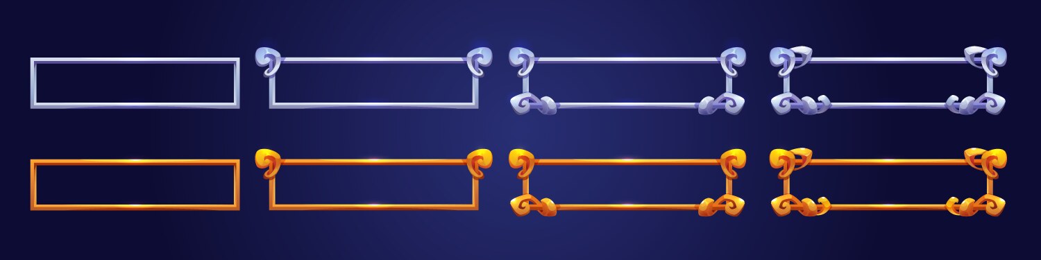 Medieval game rank awards set Royalty Free Vector Image