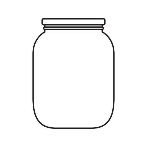 Jam in jar cartoon coloring page Royalty Free Vector Image