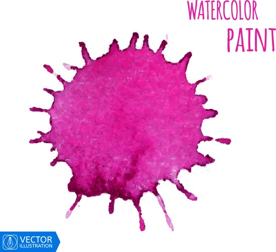 Purple paint splatter background watercolor Vector Image