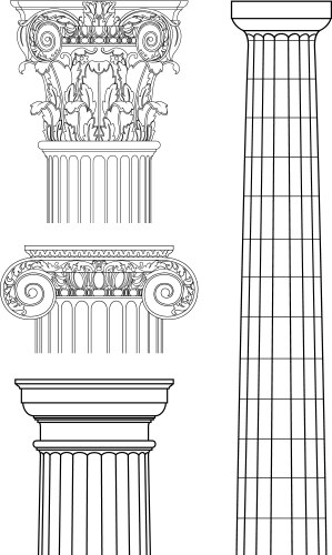 Marble architecture classic stone colomn Vector Image