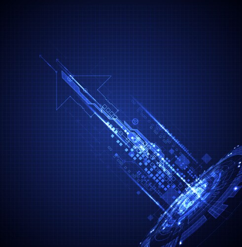 Abstract blue digital communication technology Vector Image