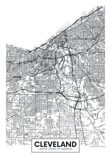 Cleveland City Map Vector Images (over 120)