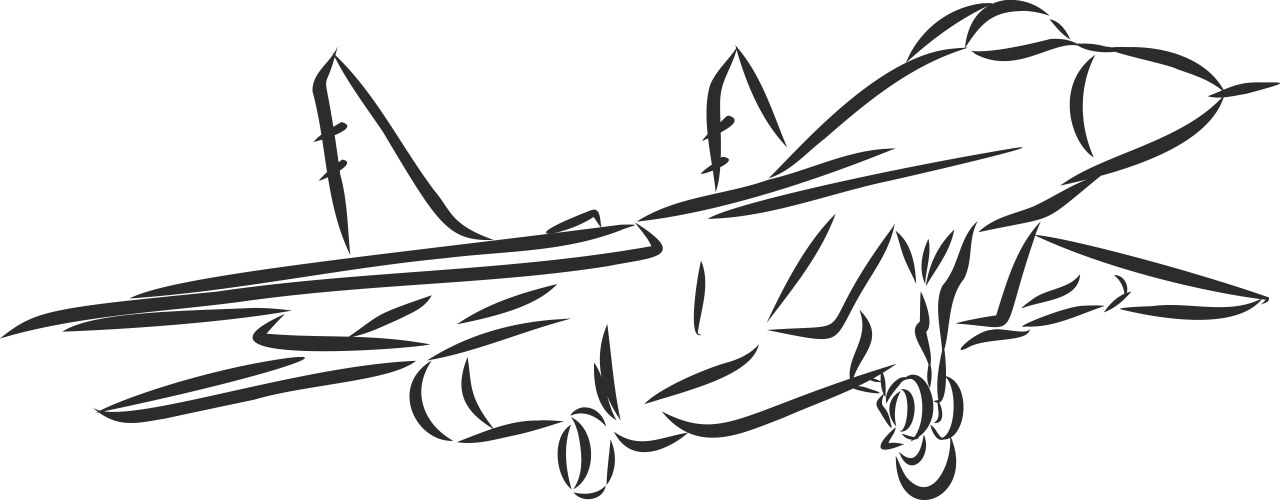 Plane Fighter Sukhoi Vector Images (92)