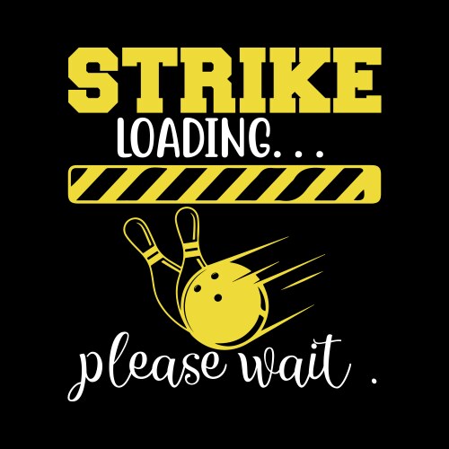 Bowling queen funny girls bowler Royalty Free Vector Image