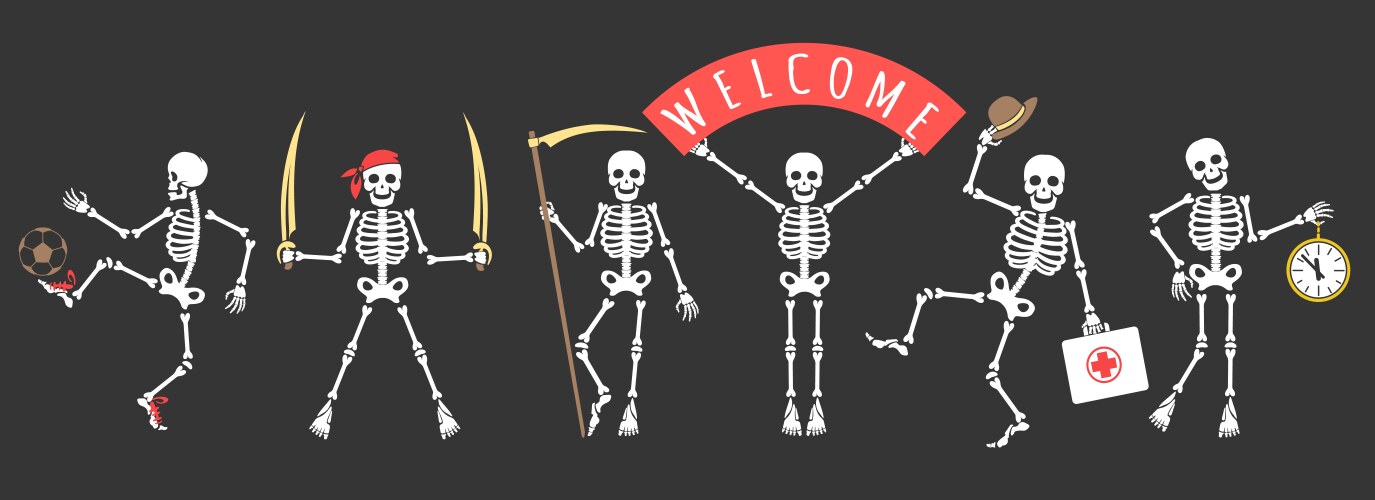 Skeleton hand shows middle finger Royalty Free Vector Image