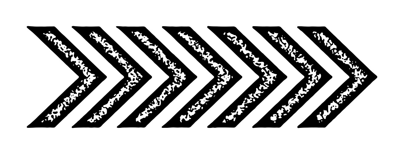 Black textured outlined arrow Royalty Free Vector Image