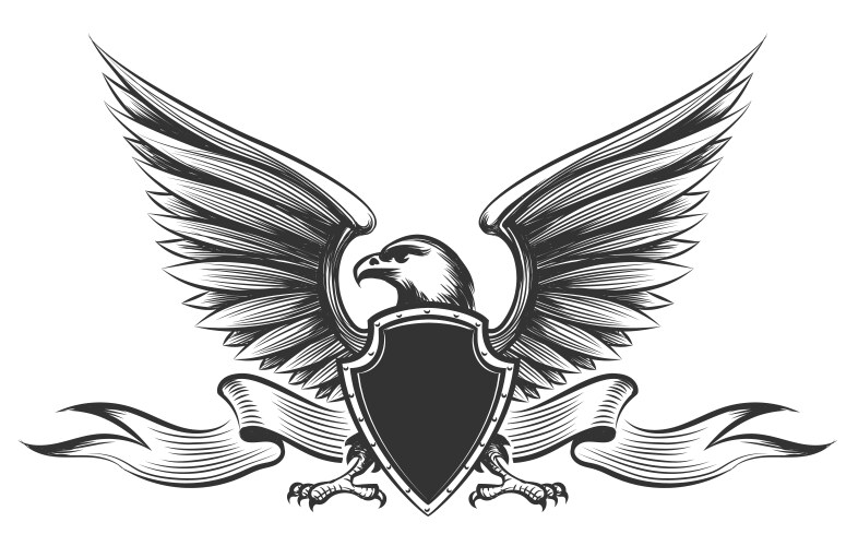 American eagle emblem Royalty Free Vector Image