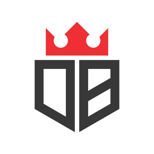 Letter eo crown logo crown on letter eo logo Vector Image