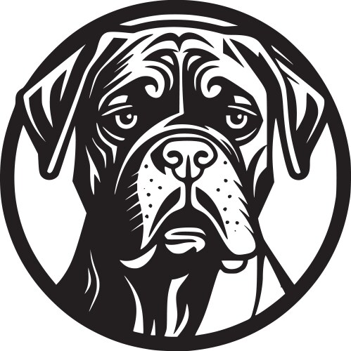 Boxer - minimalist and simple silhouette Vector Image