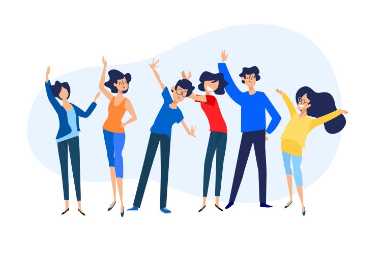 Concept of team building people different Vector Image