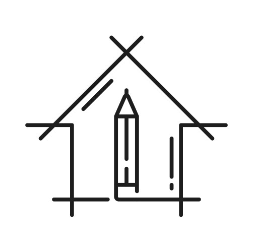 Architect development and interior design icon Vector Image