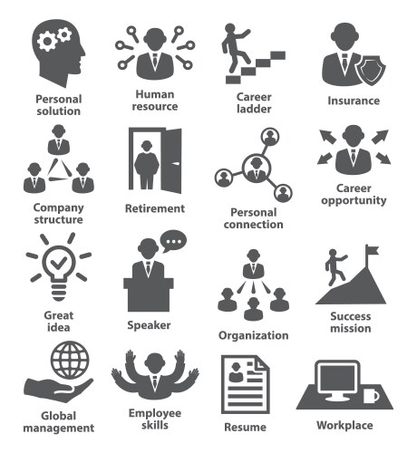 Core values concept with icons and signs Vector Image