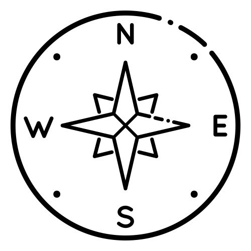 Four cardinal directions or points Royalty Free Vector Image