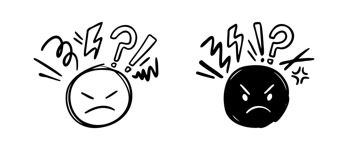 Negative thinking bad experience feedback hand Vector Image