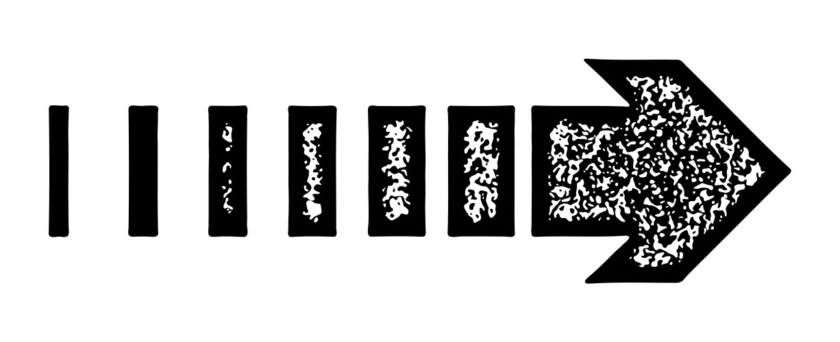 Black textured rightward arrow Royalty Free Vector Image