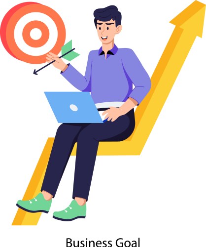 Setting goal Royalty Free Vector Image - VectorStock