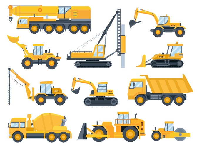 Building work construction machinery equipment Vector Image