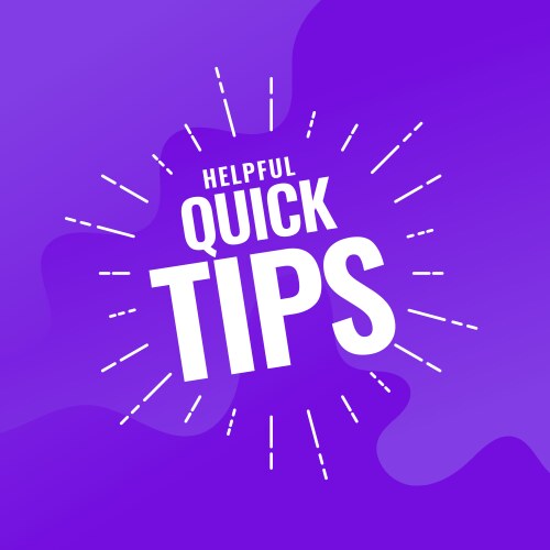 Quick tips background with bulb and megaphone Vector Image