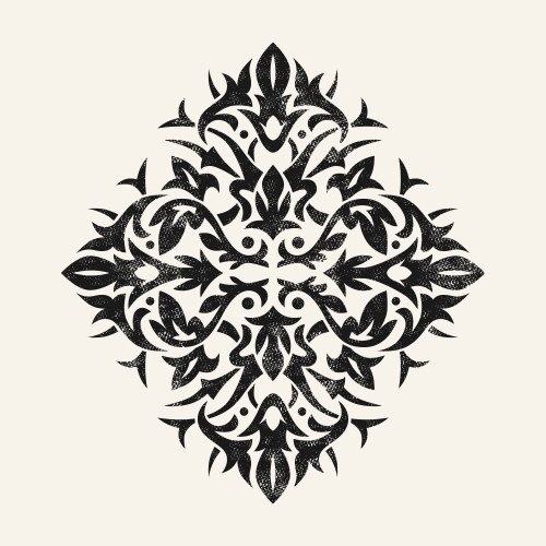 Medieval floral crest Royalty Free Vector Image