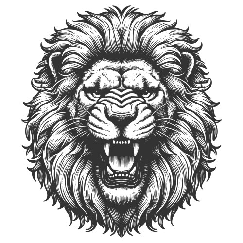 Lion Engraving Vector Images (over 1,300)