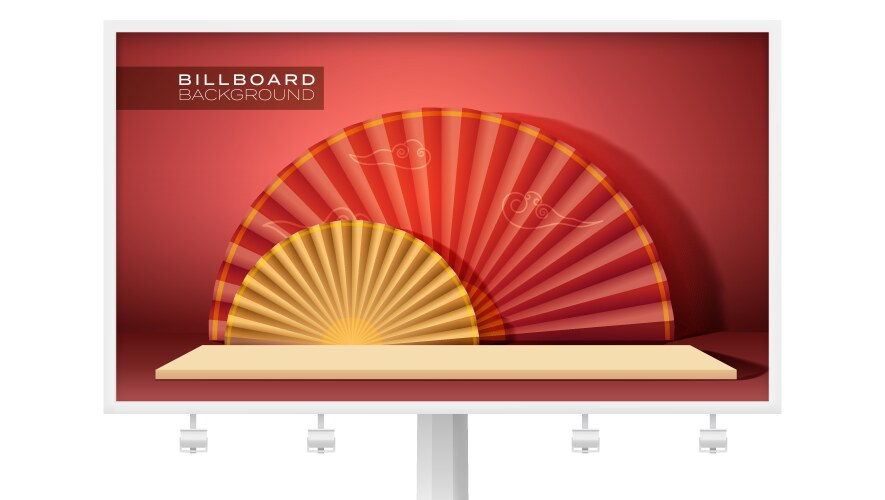 Studio background in chinese style for product Vector Image