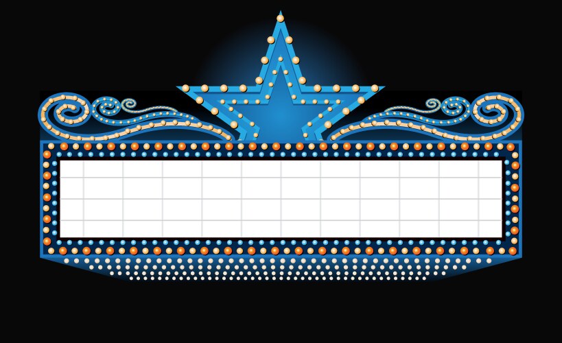 Theater sign Royalty Free Vector Image - VectorStock