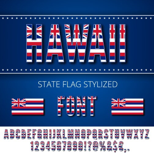 Usa state font Royalty Free Vector Image - VectorStock