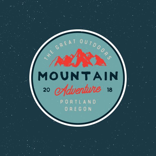 Set of vintage wilderness logos hand drawn retro Vector Image